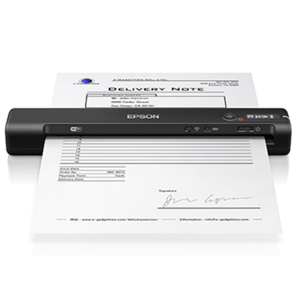 Epson WorkForce ES-60W Wi-Fi Portable Sheetfed Document Scanner Mobile ...