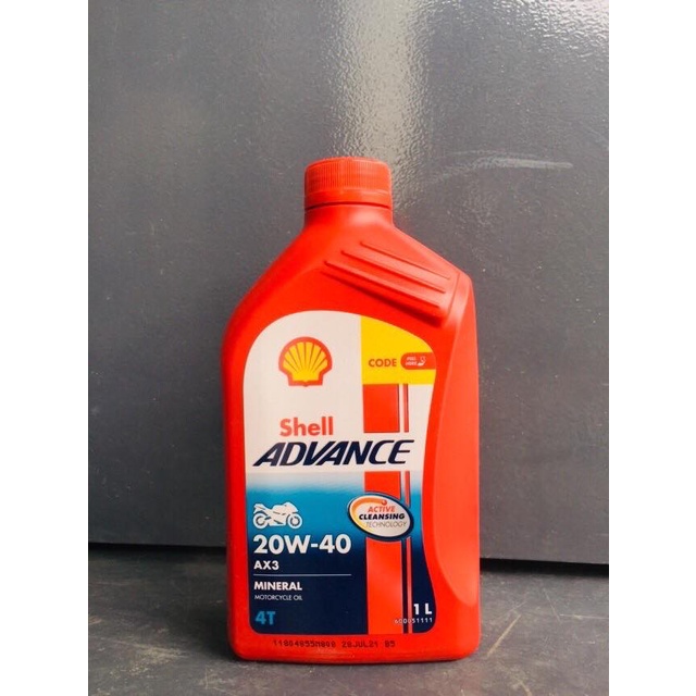 Shell Advance AX3 20W-40 Mineral Motorcycle Oil 1L | Shopee Philippines