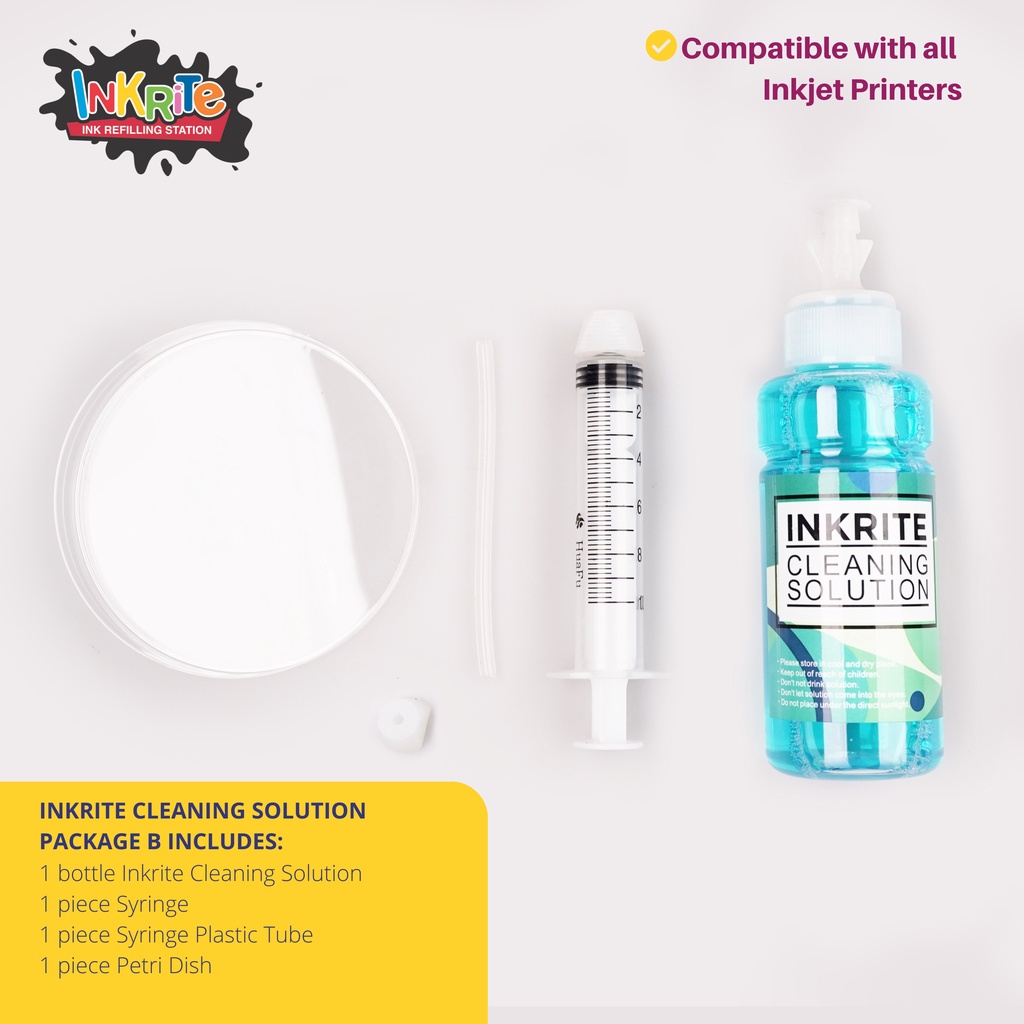 Inkrite Printer Cleaning Solution for Inkjet Printers, 100 ml | Shopee ...