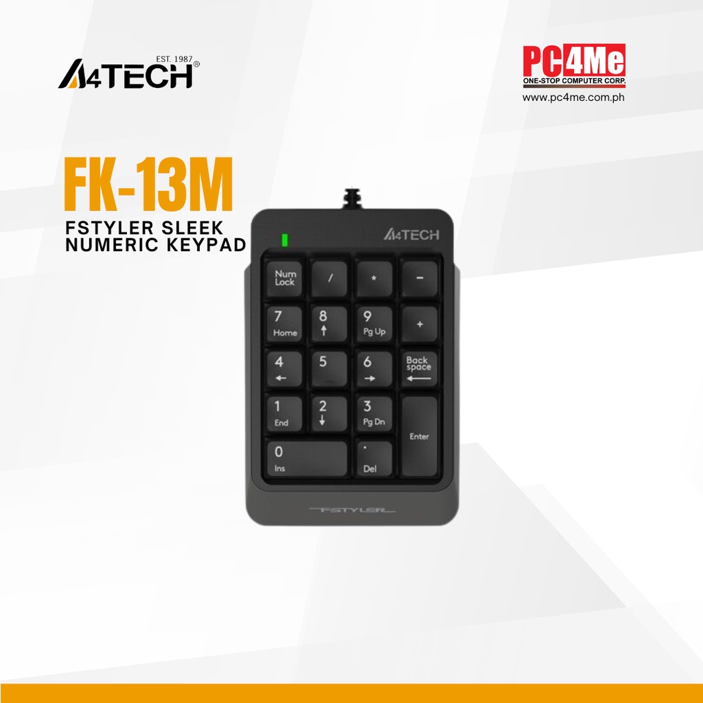 A4Tech FK13M Numeric Keypad Micro to USB w/ Adapter | Shopee Philippines