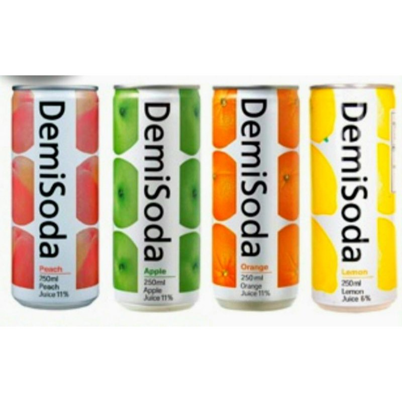Demi Soda (Lemon,Peach, Apple,Green grape) 250ml | Shopee Philippines