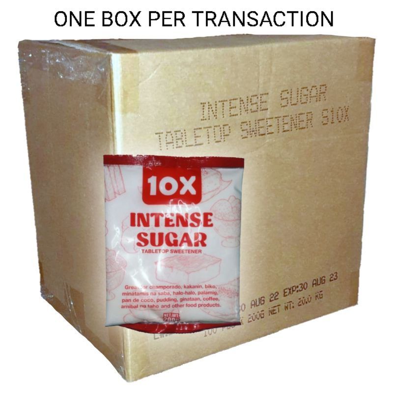 1 Box of 100pcs Intense Sugar 10x Sweetener 200g | Shopee Philippines