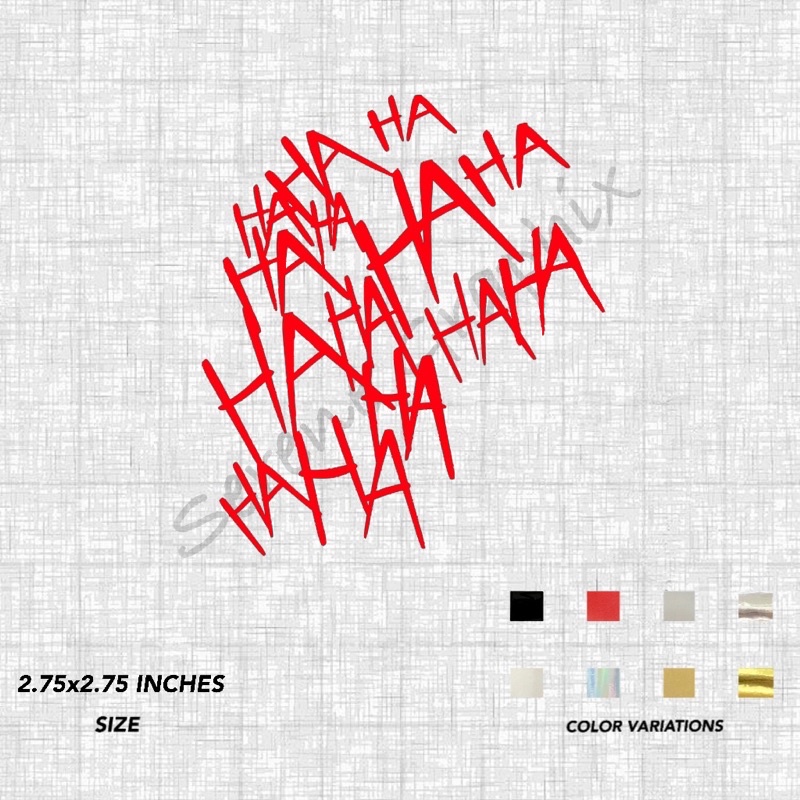 Joker HAHAHAHA Sticker - Waterproof Cut Out Sticker | Shopee Philippines