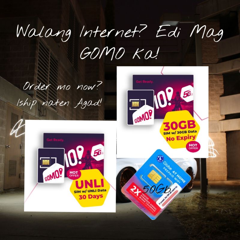 GOMO SIM UNLI 30 DAYS / 30GB NO EXPIRY (SUPER FAST DELIVERY) | Shopee Philippines