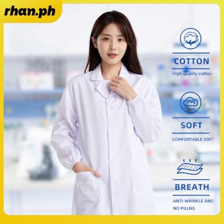 Lab Coat Lab Gown Long Sleeve White Laboratory Gown for Men White Coat ...