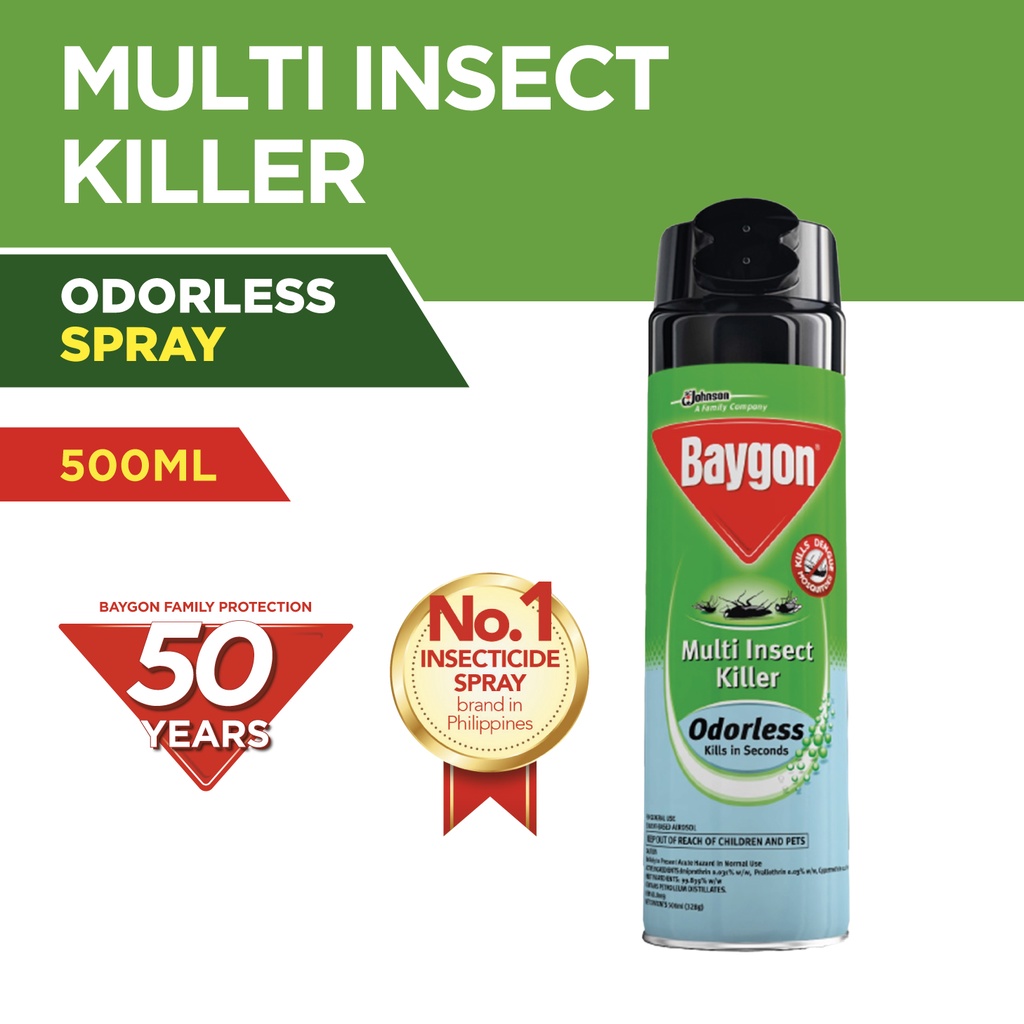 Baygon Multi-Insect Killer Odorless - 500 ml | Shopee Philippines