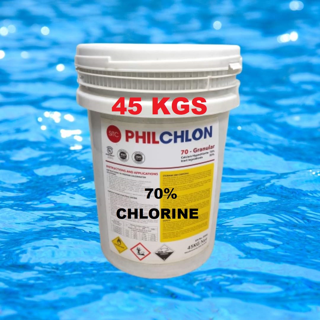 PHILCHLON Pool Chlorine Granules for Swimming Pools (45 kilos) PHIL ...