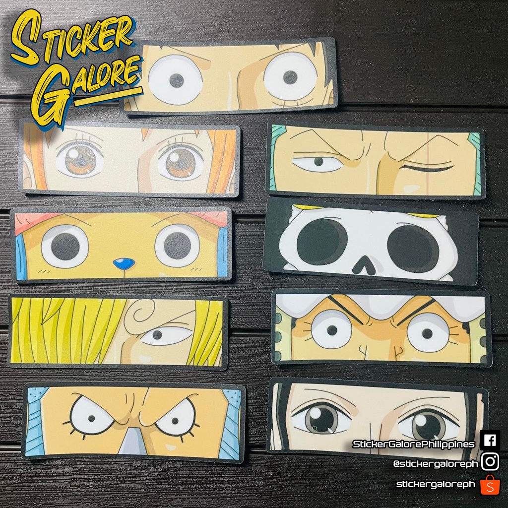 ONE PIECE EYES PREMIUM STICKER (VINYL LAMINATED, WATERPROOF AND SCRATCH ...
