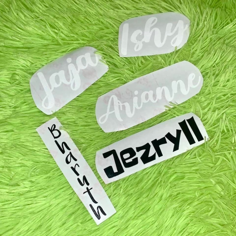 Vinyl Cut-Out Sticker Names for Tumblers | Shopee Philippines