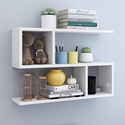 Bookshelf Wall Shelf Multi no perforated shelf wall-mounted wall ...