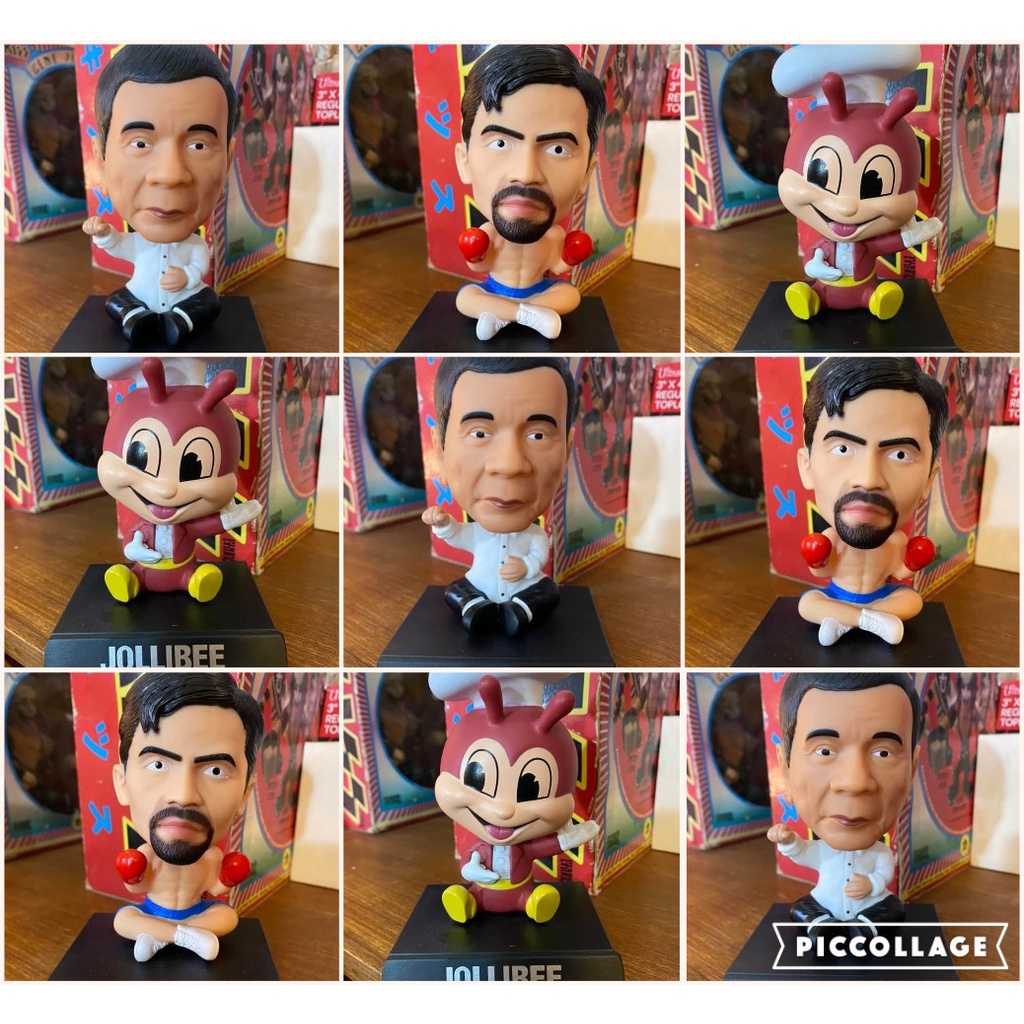 JOLLIBEE, MANNY PACQUIAO, RODRIGO DUTERTE BOBBLEHEAD | Shopee Philippines