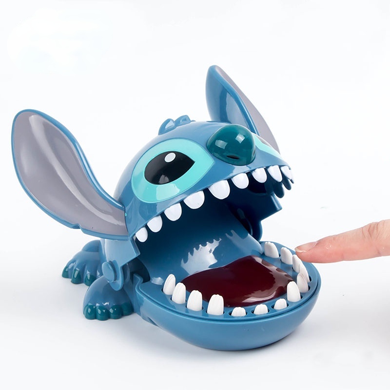 16cm Catoon Stich Bite Finger Figures Dentist Point Push Teeth Funny ...