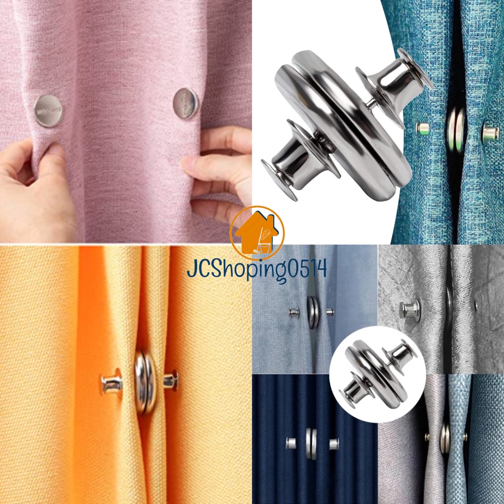 SHHM 1Pair Curtain Strong Drapery Magnetic Holdback Button to Keep ...