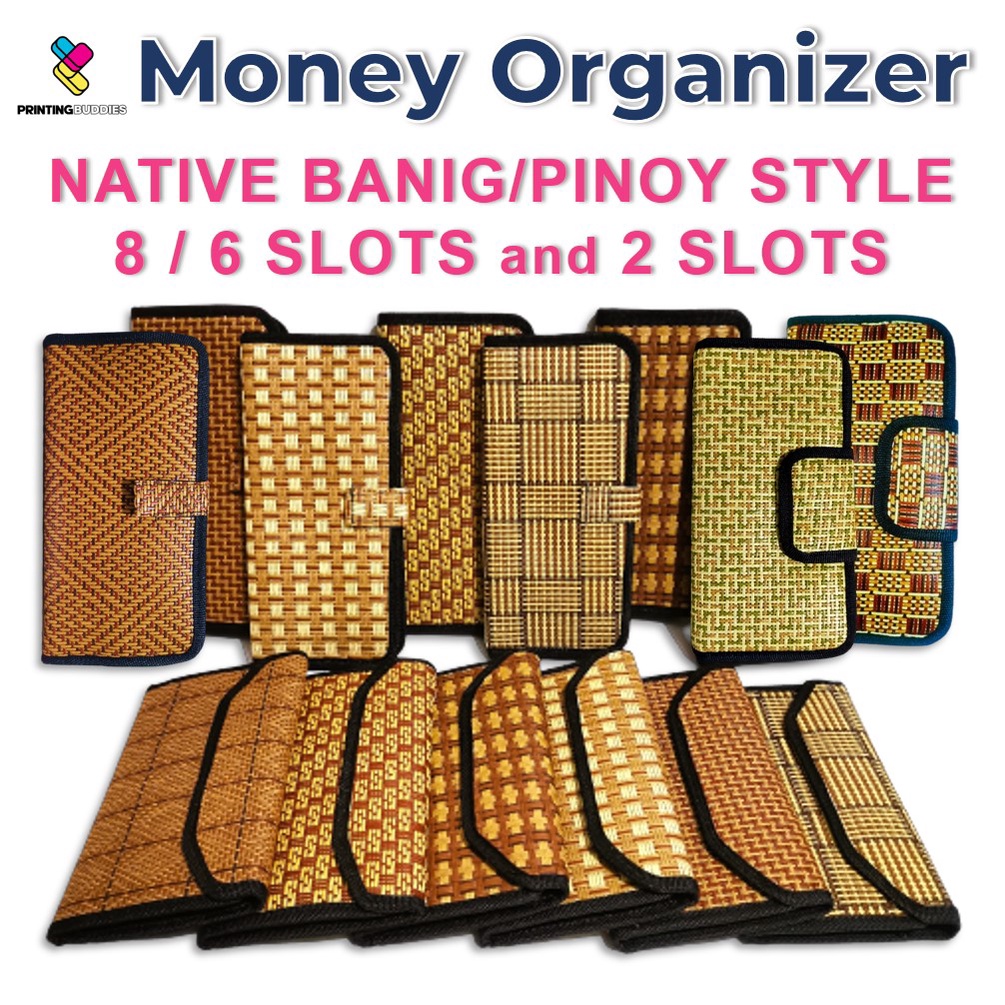 8/6pockets 2slots Money Organizers Native Banig Locally Made Pinoy ...