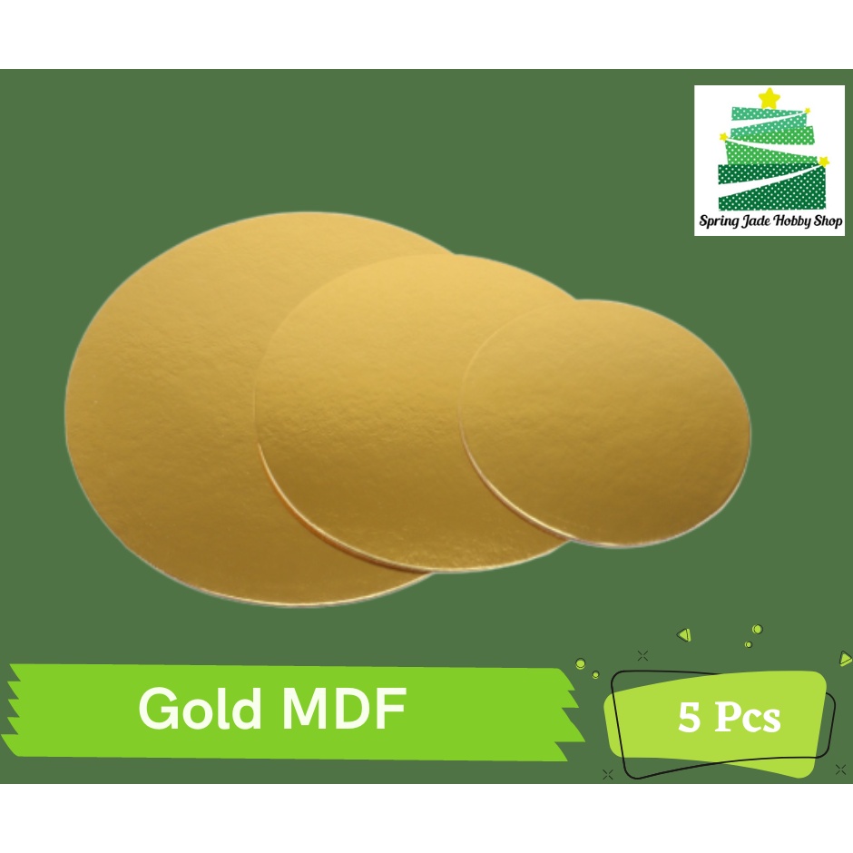 Spring Jade: Gold MDF Cake Board| Woodend Cake Boards (5pcs) | Shopee ...