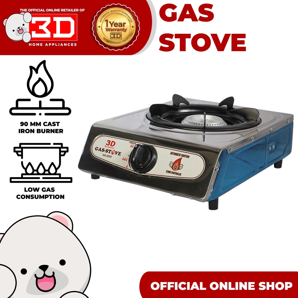 3D GS-2000 Stainless Single Burner Gas Stove | Shopee Philippines