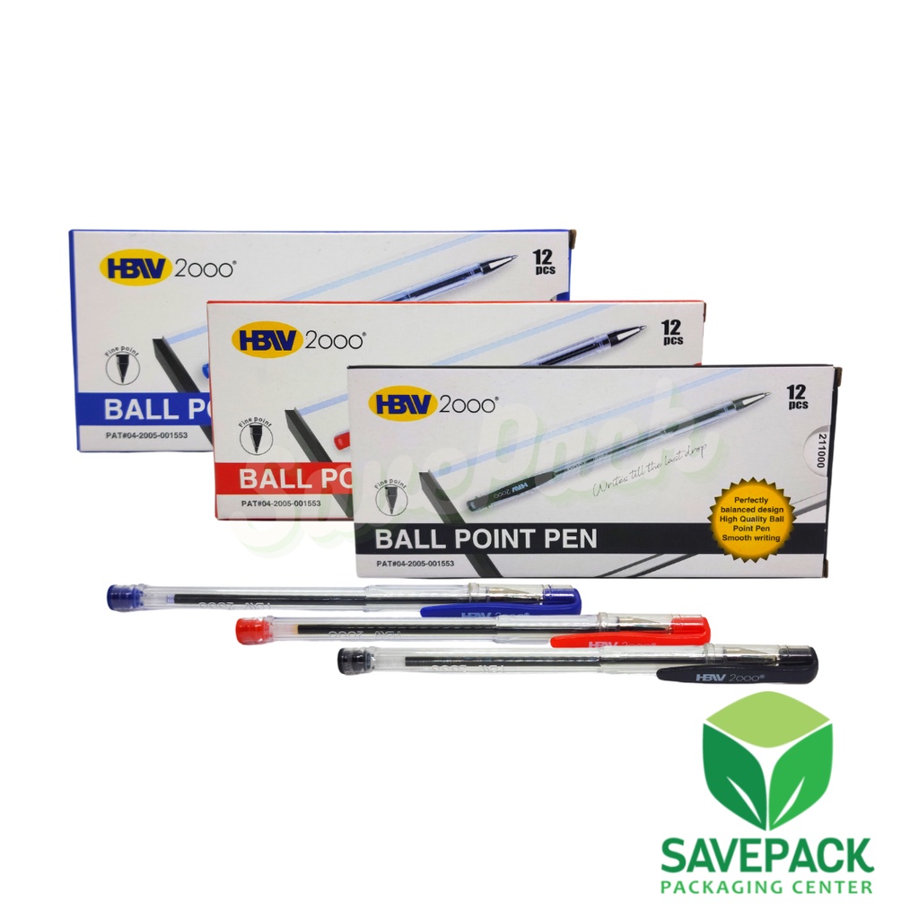 HBW-2000 Ballpen (Black,Blue & Red) | Shopee Philippines