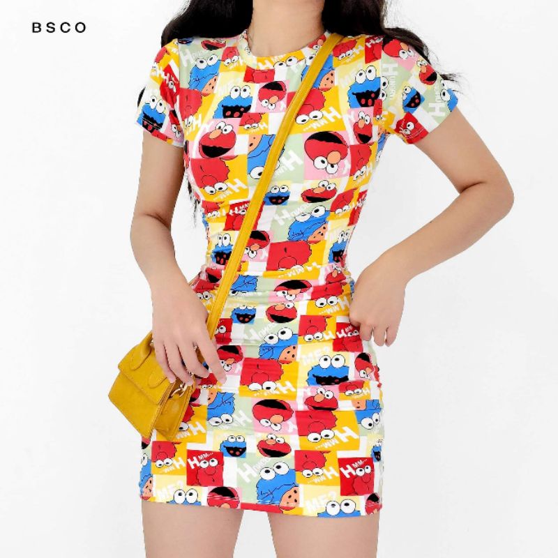 ONHAND BSCO ELMO KOREAN STYLE BODYCON DRESS KOREAN FASHION | Shopee ...