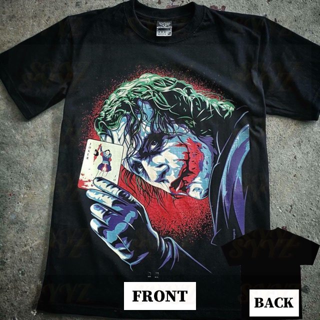 JOKER Shirt FRONT AND BACK CUSTOMIZED SHIRT Cotton Oversized Streetwear for men BENOH Tshirt ...