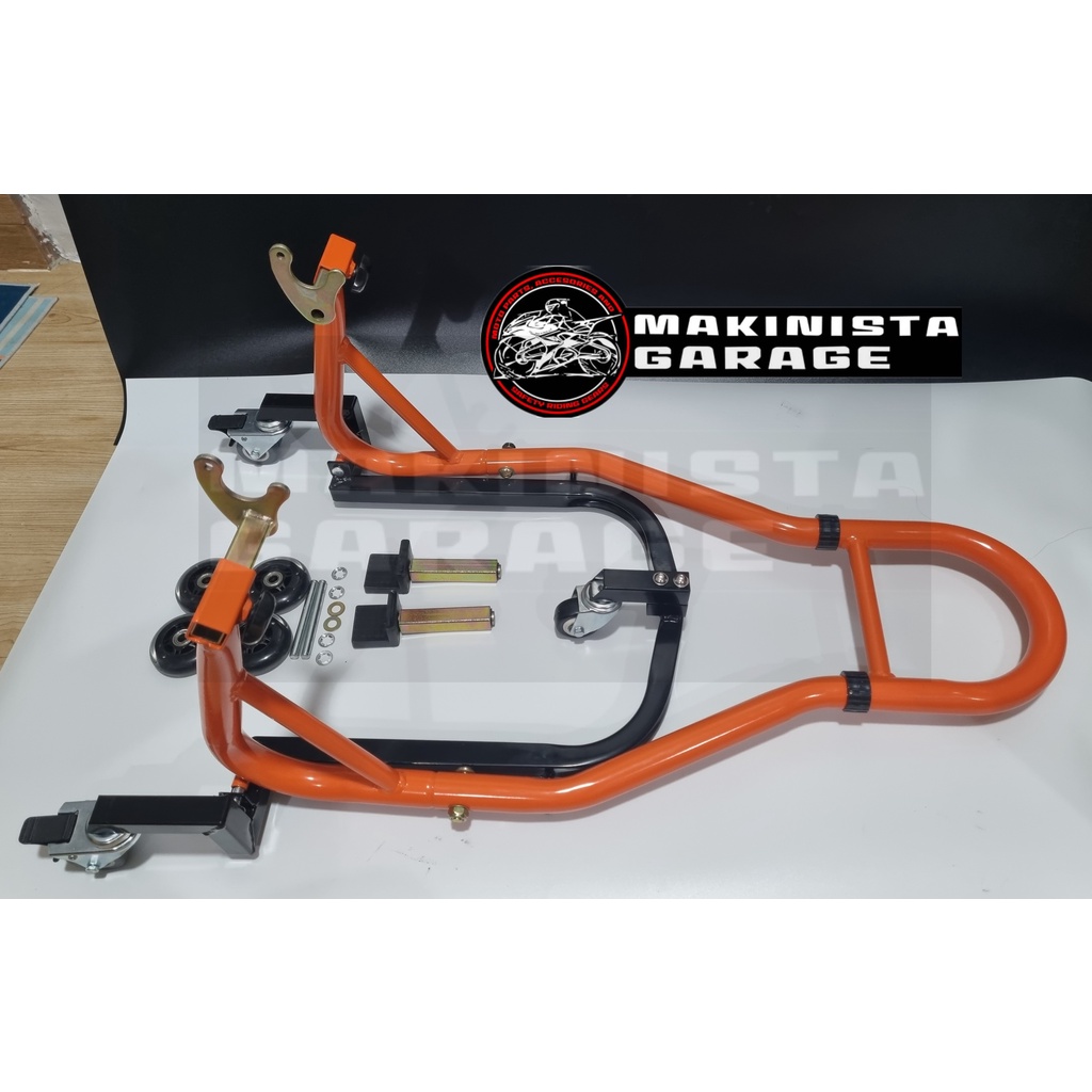 Motorcycle Rear Paddock Stand Dolly Mover 360 Degrees Movable with ...