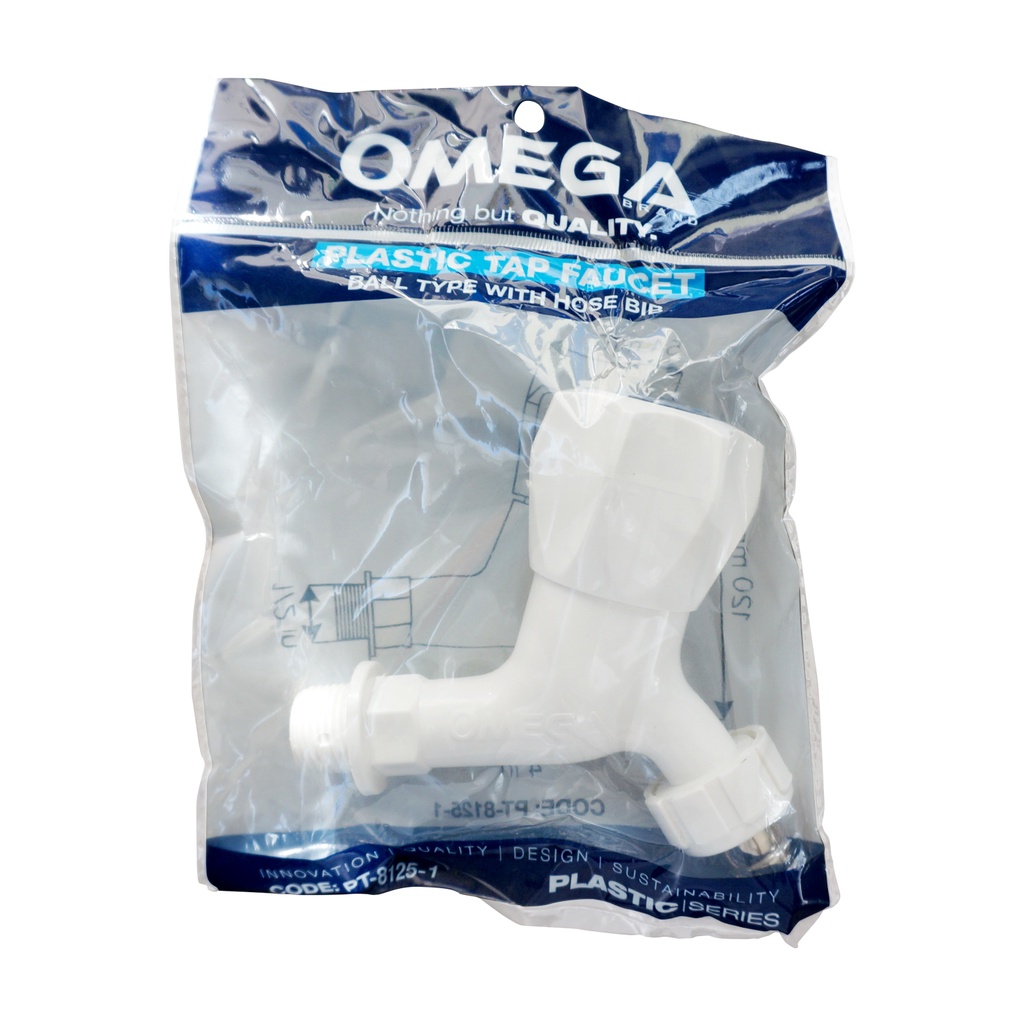 OMEGA Faucet Hose Bibb 1 white pvc | Shopee Philippines