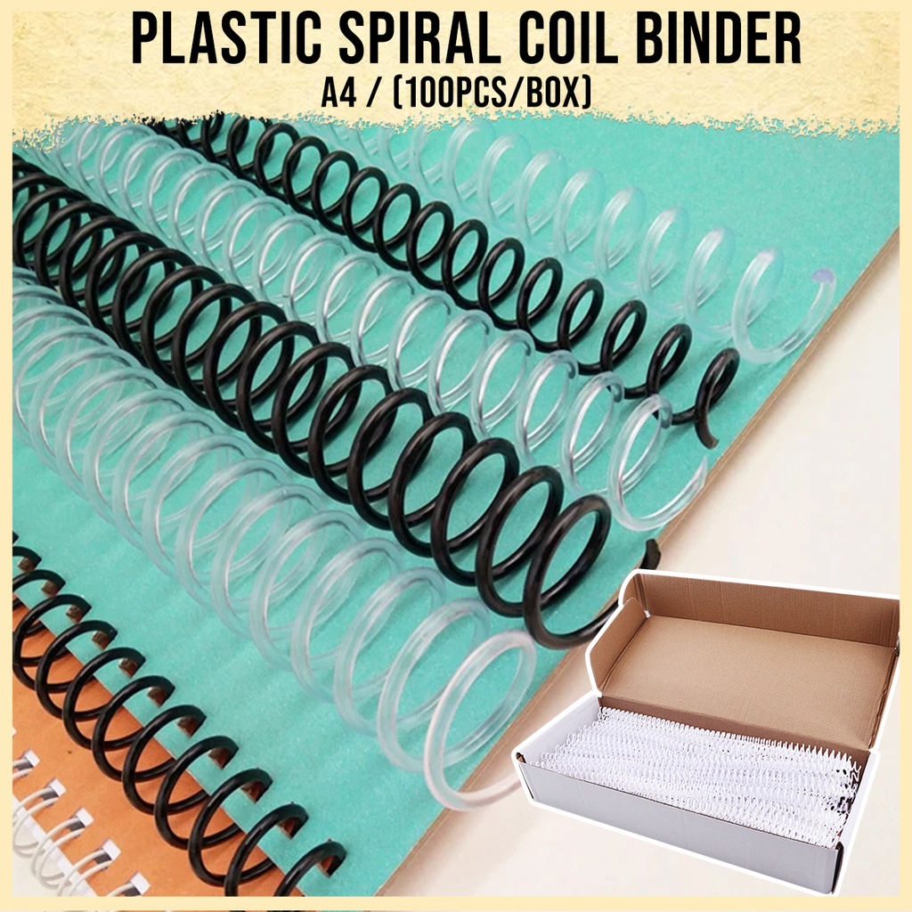 Plastic Spiral Coil A4 46 Holes Loose-Leaf Spiral Binding Ring DIY Notebook (100pcs/Box ...