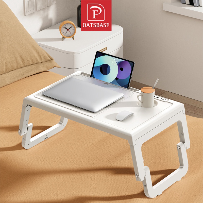 OATSBASF Multi-function Adjustable Height Folding Laptop Table Bed Work ...