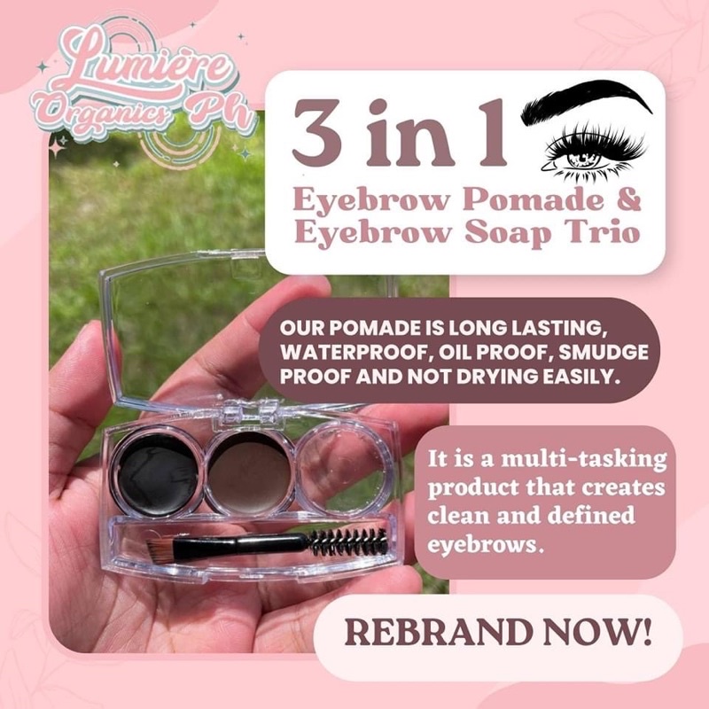 Rebranding 3-in-1 Pomade and Brow soap trio eyebrow rebrand free ...