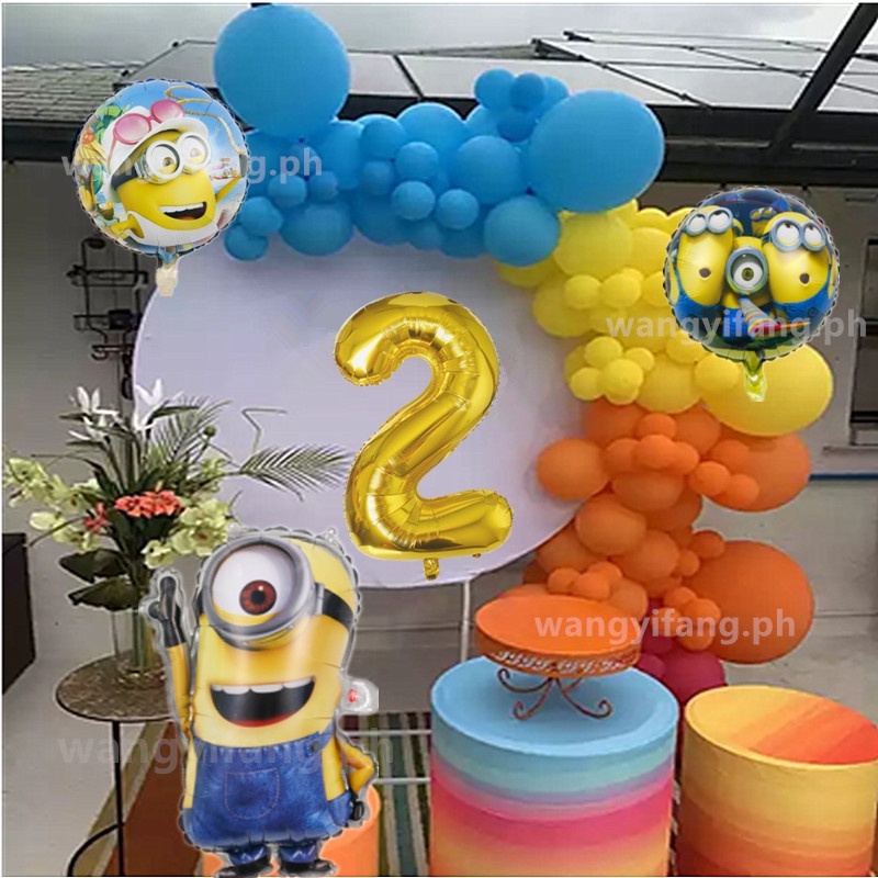 79pcs Little Yellow Man Balloon Happy Birthday Party Decoration for The ...