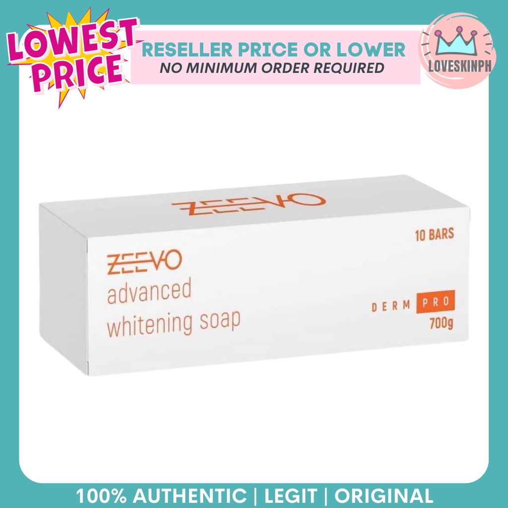 ZEEVO Derm Pro Advanced Whitening Soap 10 bars per box 700g | Shopee ...