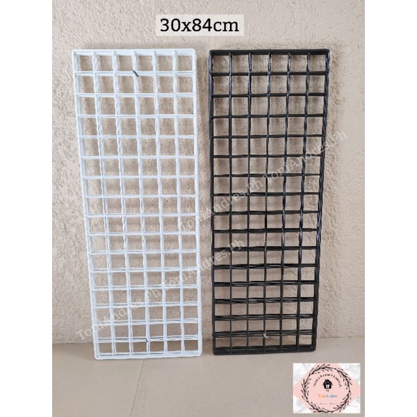 (30x84cm) Wire Mesh Grid Wall Hanging Screen Wall Decor Organizer ...