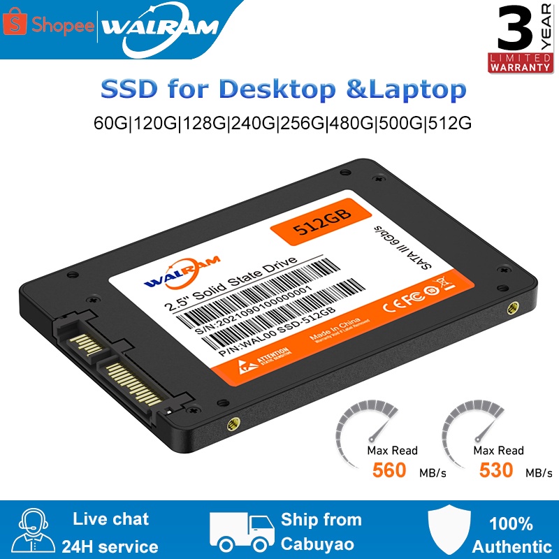 Walram 120GB 128GB 240GB 256GB Internal Solid State Drive 2.5 Hard Disc ...