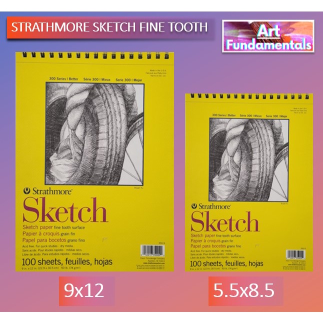 Strathmore Fine tooth, Series 300, 74gsm, Strathmore 300, 100 sheets ...