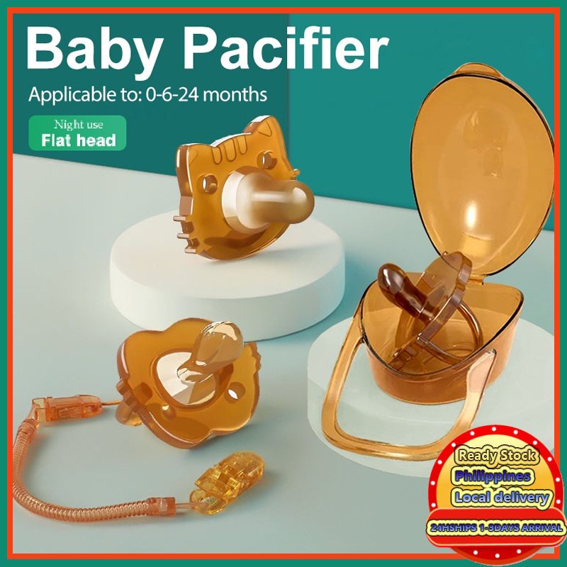Baby Pacifier Portable Anti-drop Chain Nipple Box Newborn Pacifier ...