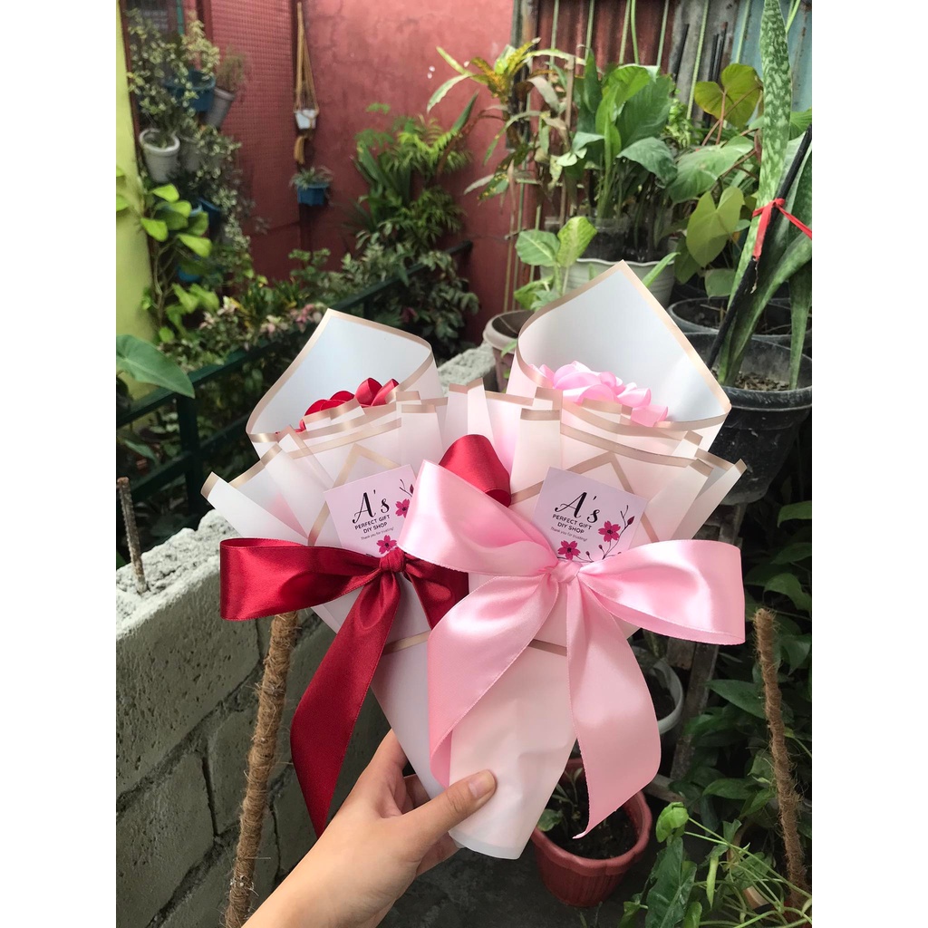 1 pcs. DIY Satin Rose Bouquet | Shopee Philippines
