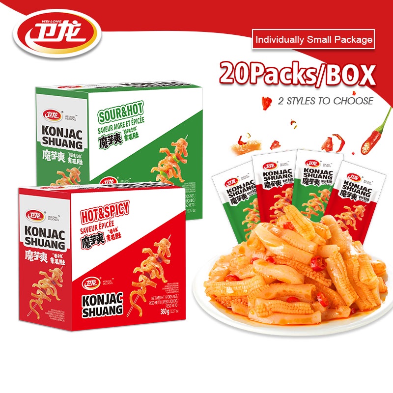 WEILONG 360G Large Spicy Sticks Pork Belly Konjac Cool Snack Original ...