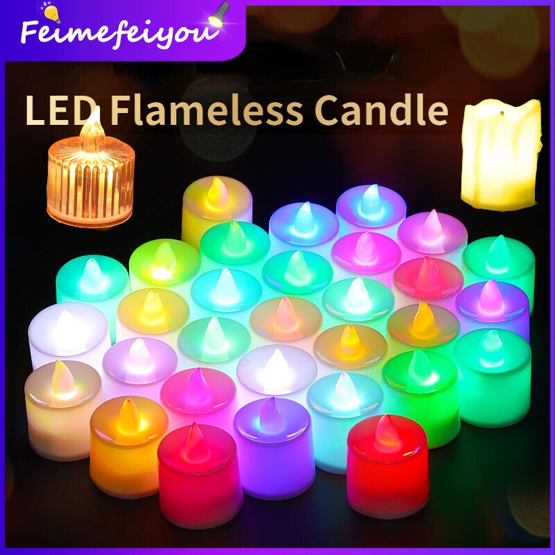 Led Candle Lights Flameless Candle Light Decoration Warmer Lamp Dinner ...
