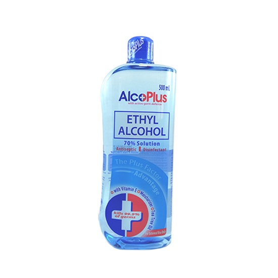 AlcoPlus (Blue) Ethyl Alcohol 70%, 500ml 1 bottle | Shopee Philippines