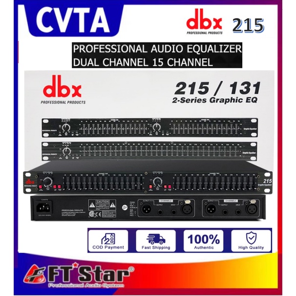 DBX EQ215/215s /131 2-Series Graphic Equalizer DUAL 15 dbx 215s EQ Dual 15-Band Graphic ...