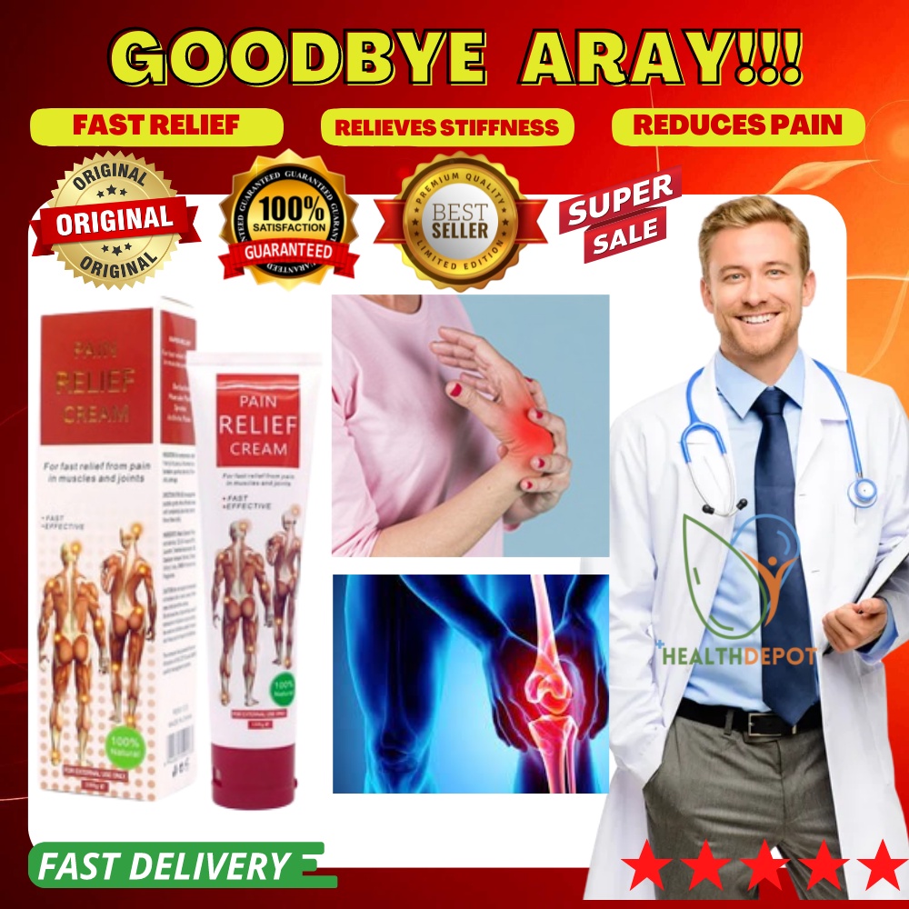Original Pain Relief Cream Muscles and Joint Pain Reliever Spasms ...
