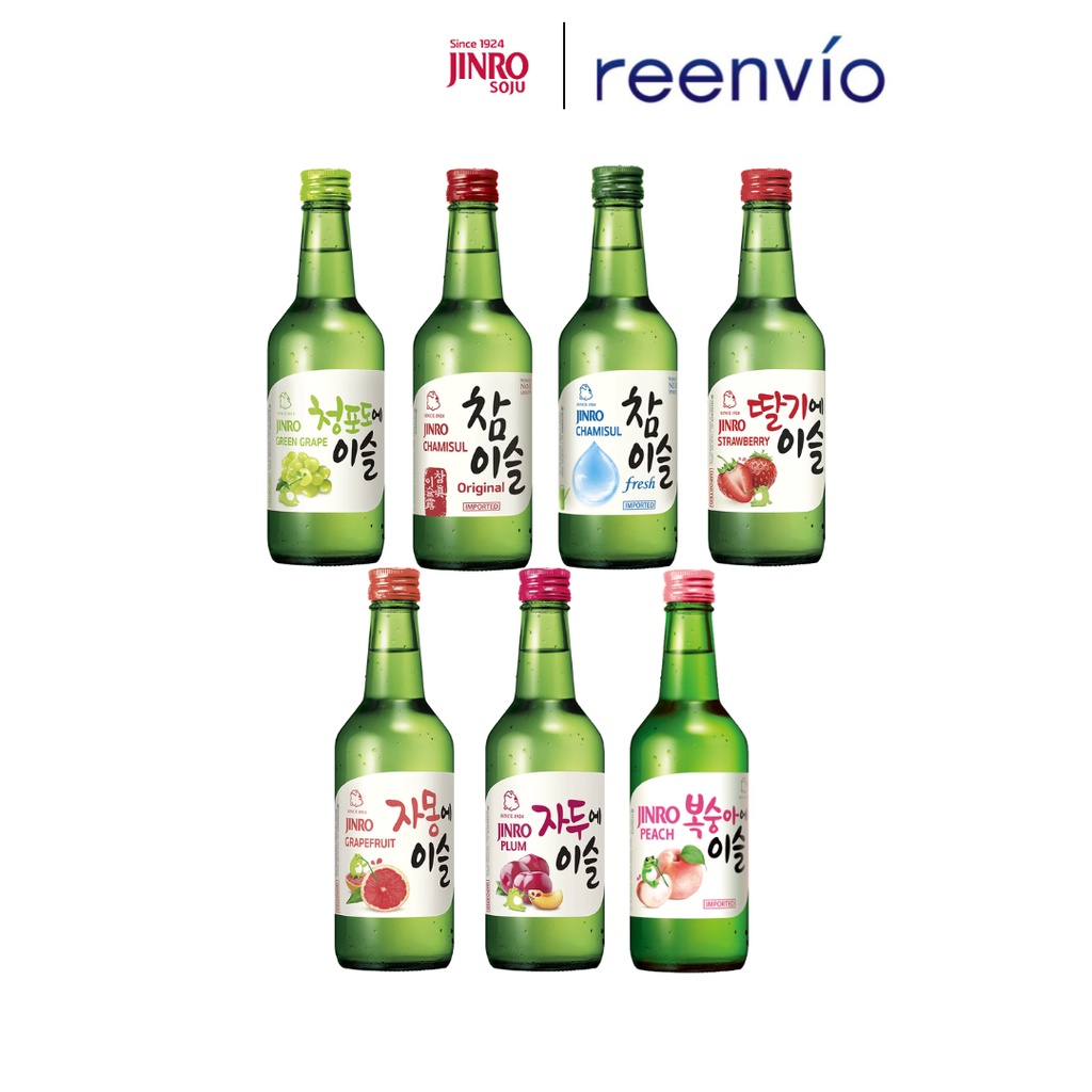 Jinro Soju Flavors 360ml (Original/Fresh/Strawberry/Green Grape ...