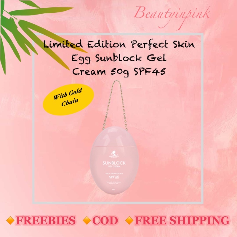 AUTHENTIC Perfect Skin REFILLABLE Sunblock Gel Cream With Gold Chain ...