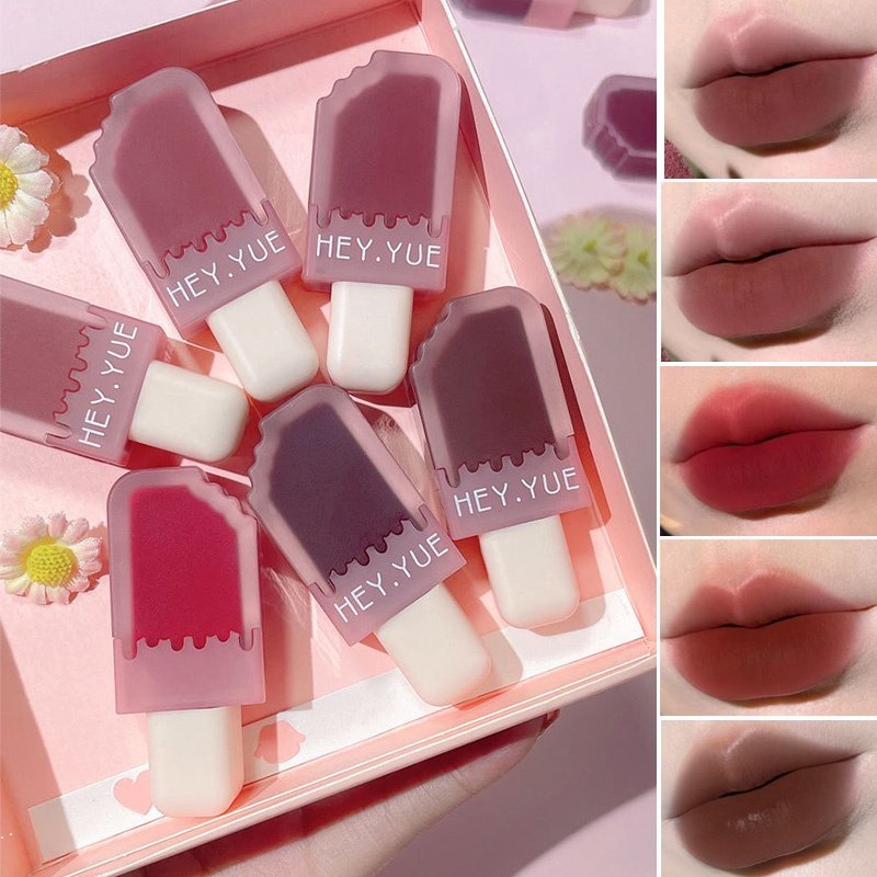 Hey.yue Ice Cream Lip Glaze Portable Matte Lip Gloss Not Easy To Fade ...