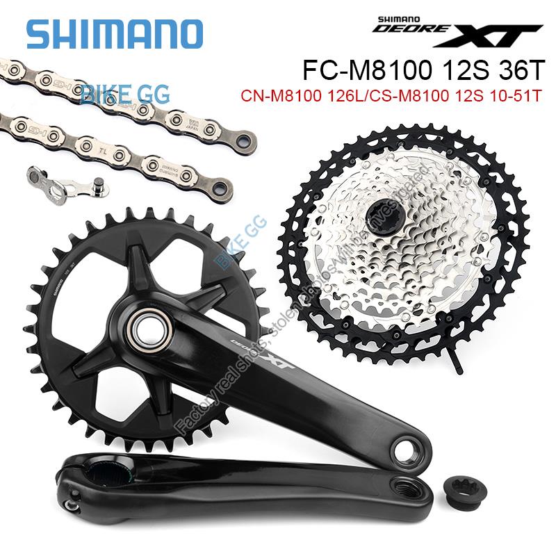 Shimano Deore 12S Groupset XT M8100 Crankset 12S 170mm 36T Hollow CS ...