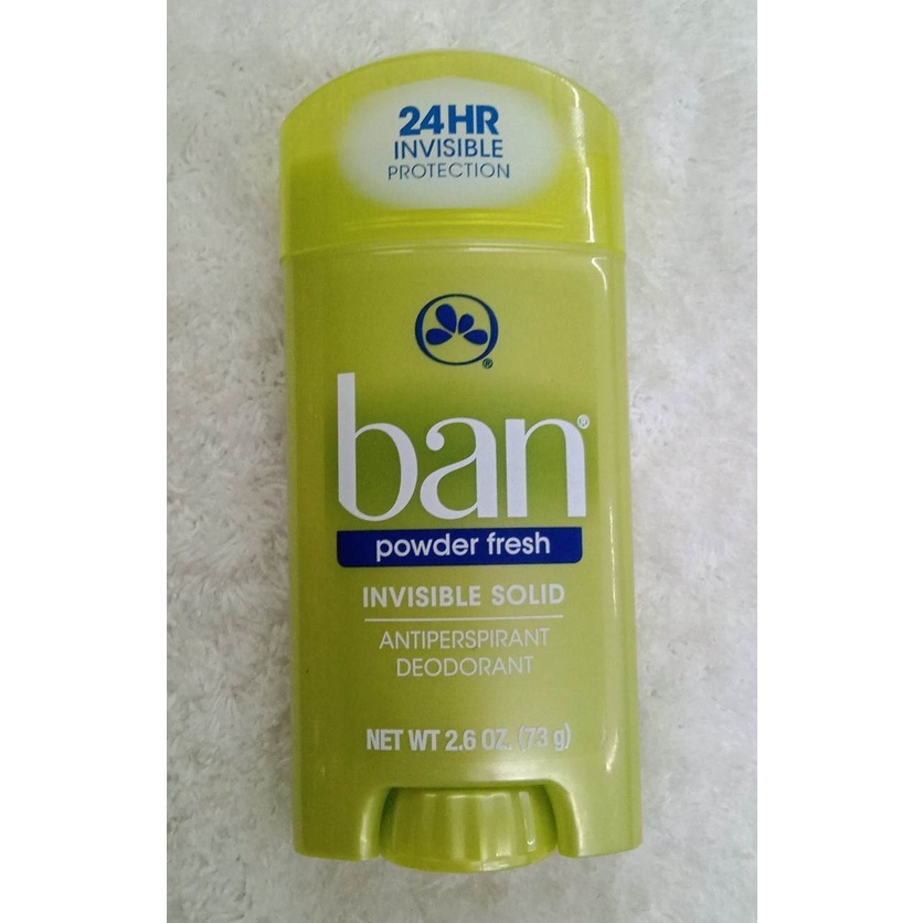 BAN POWDER FRESH INVISIBLE SOLID ANTIPERSPIRANT DEODORANT NET WT 2.6oz ...