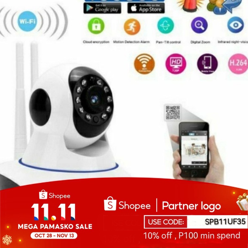 WIFI Wireless HD Home CCTV Camera | Shopee Philippines