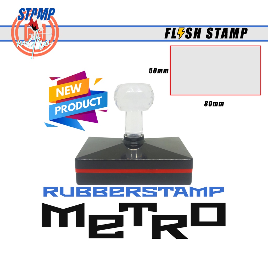 Self-inking pre-inked flash stamp 80mm by 50mm Good for company logo ...