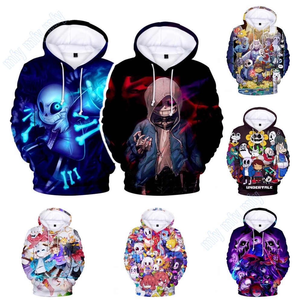 Anime Undertale Sans Frisk Print Casual Hoodie Jacket For Kids Boy/Girl ...