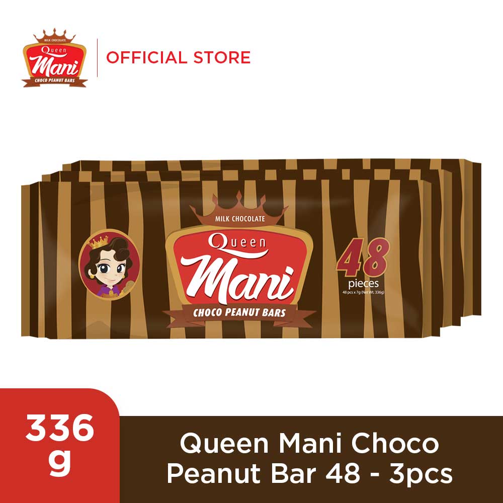 QUEEN MANI PEANUT CHOCO BAR 48-3s | Shopee Philippines