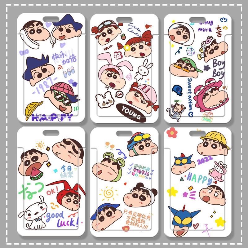 Anime Cartoon Crayon Shin Chan Student School ID Card Holder Personal ...
